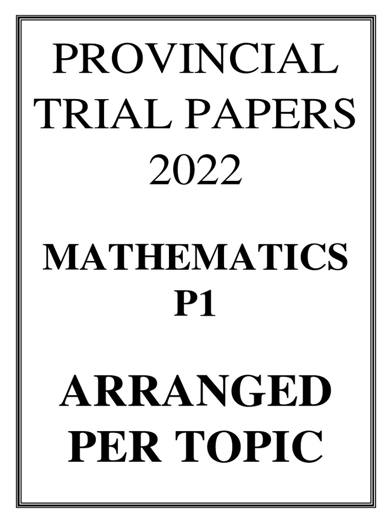 Trial Papers 2022 (Per Topic) | PDF | Interest | Interest Rates