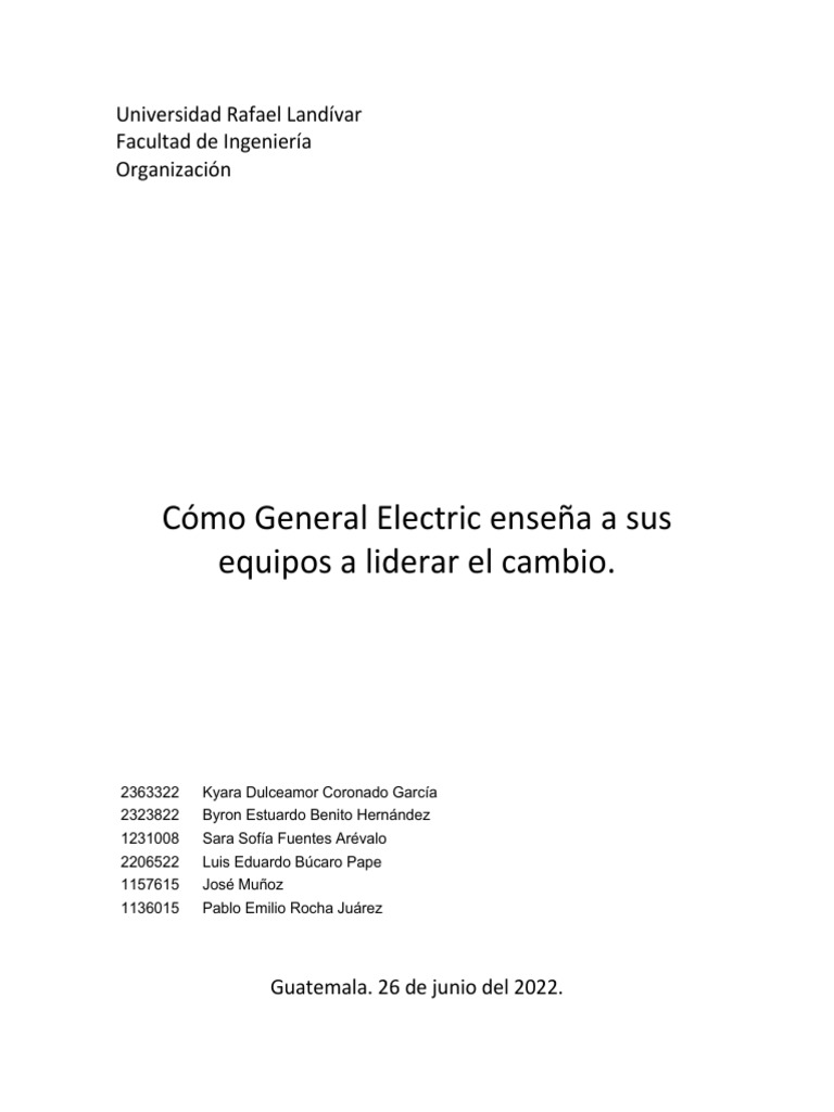 General Electric | PDF | Crecimiento personal y profesional
