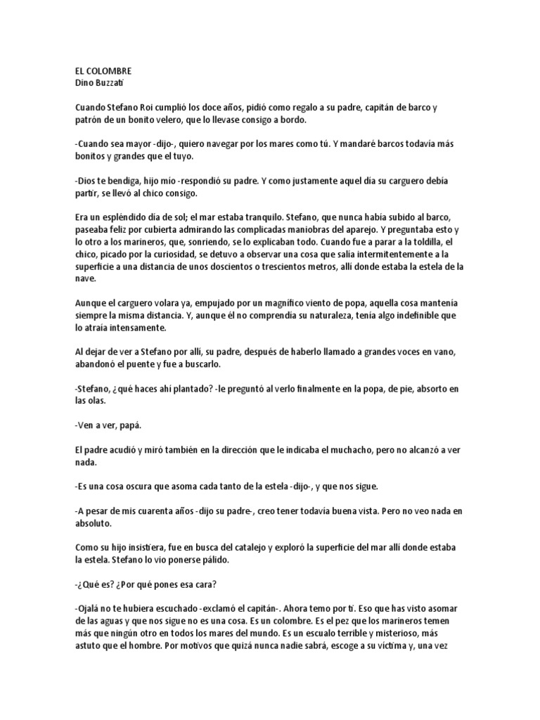Colombre - Cuento | PDF | Barcos