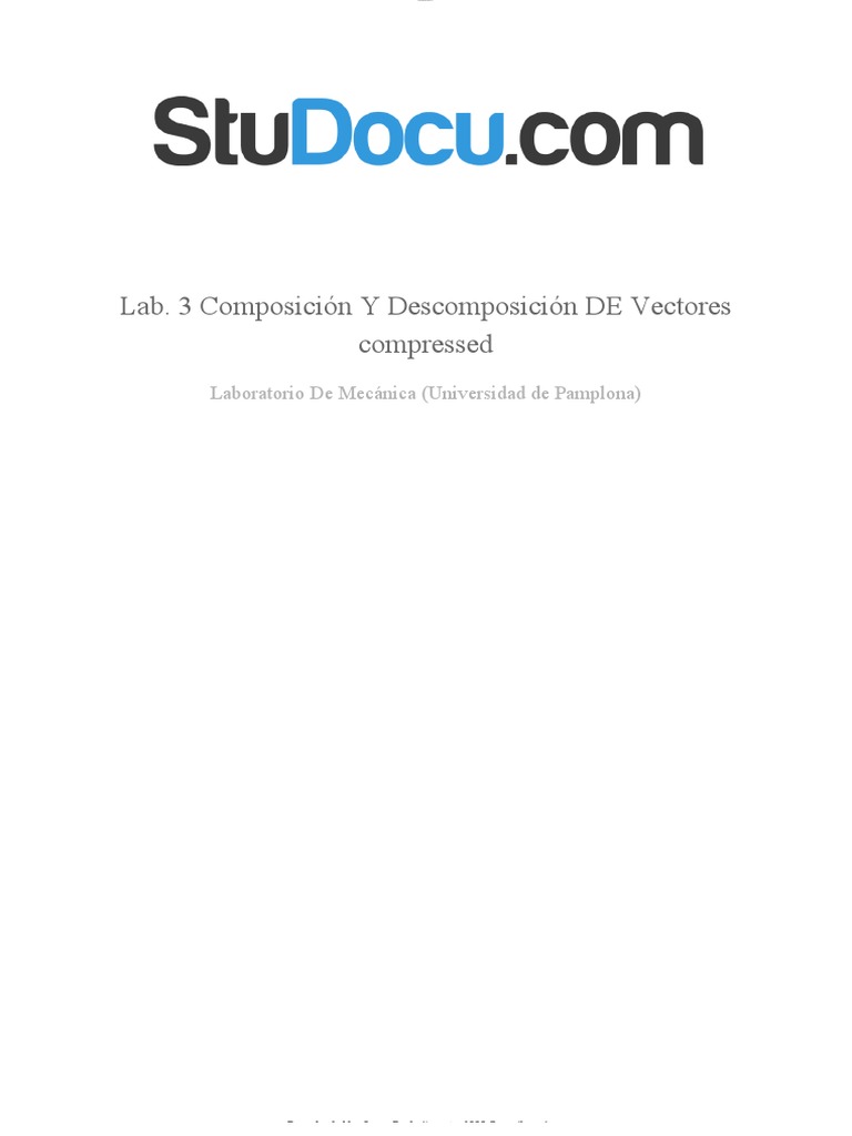 Lab 3 Composicion Y Descomposicion De Vectores Compressed Pdf