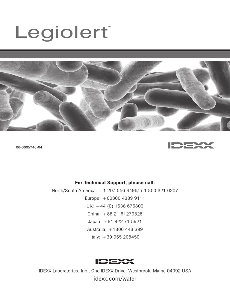 Legiolert Procedure Insert | PDF | Water | Purified Water