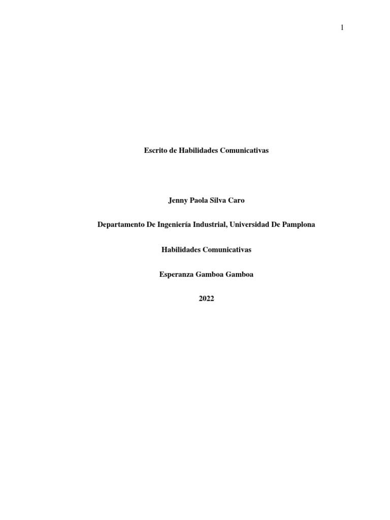 Trabajo de Habilidades Comunicativas - Jenny Paola Silva Caro ... Trabajo de Habilidades Comunicativas - Jenny Paola Silva Caro ...