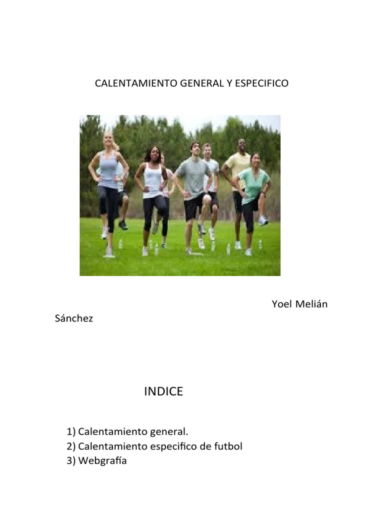 Calentamiento General y Especifico | Descargar gratis PDF | Rodilla | Pie