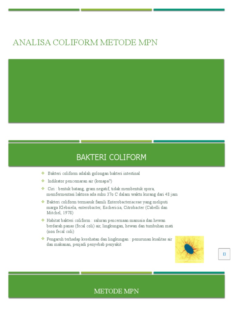 Analisa Coliform Metode MPN | PDF