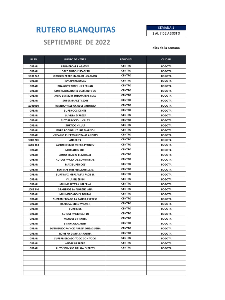 BLANQUITAS SEPTIEMBRE 2022 Equipo | PDF