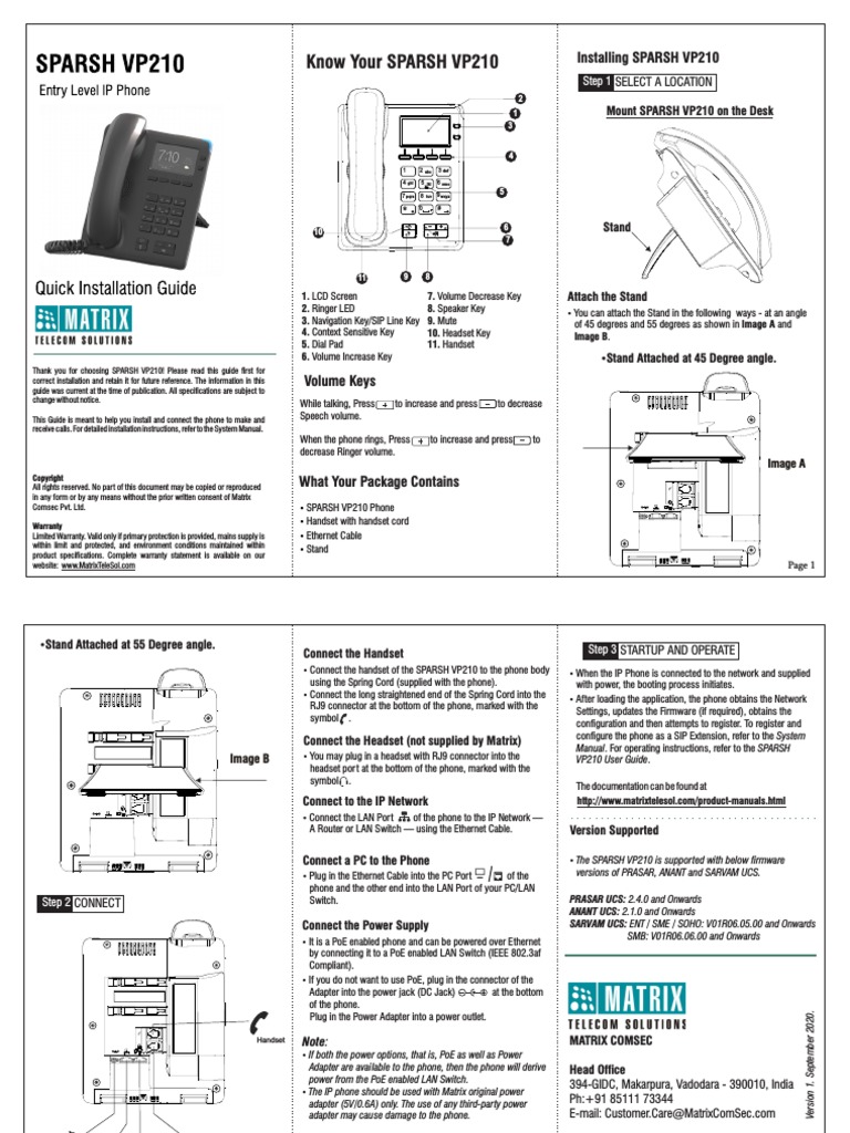 Sparsh VP210 - V1R1 - Qig - 1664410042 | PDF | Electronics | Computer ...