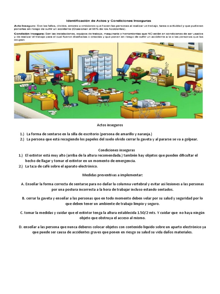 Actos y Condiciones Inseguras | PDF