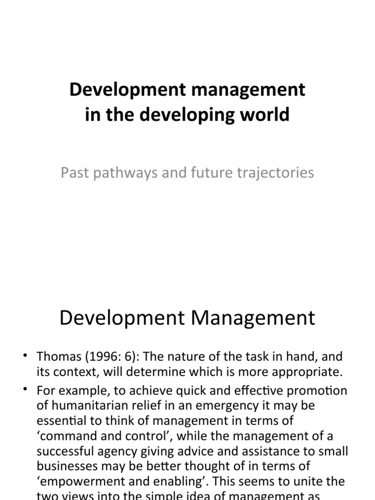 Development Management in Emerging Economies | PDF | Bureaucracy | Non ...