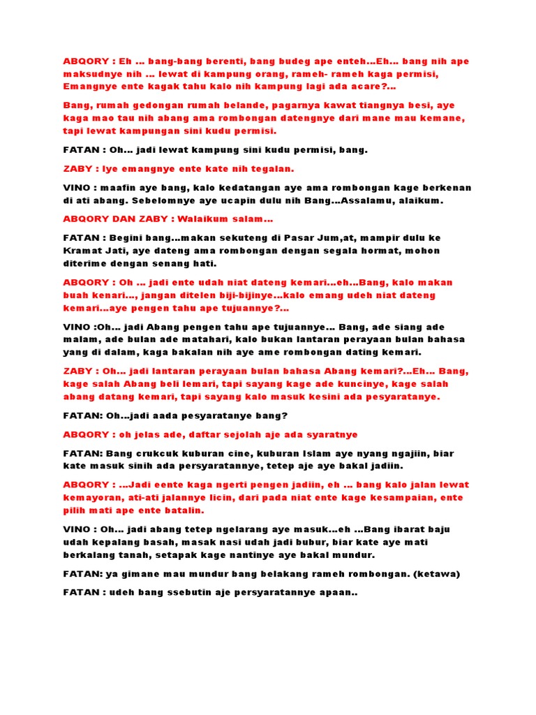 Teks Palang Pintu | PDF