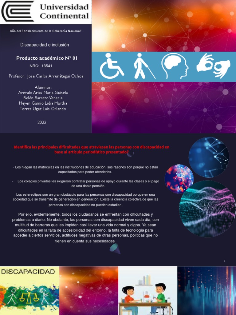 Pa1 Discapacidad e Inclusion | PDF | Invalidez | Discriminación