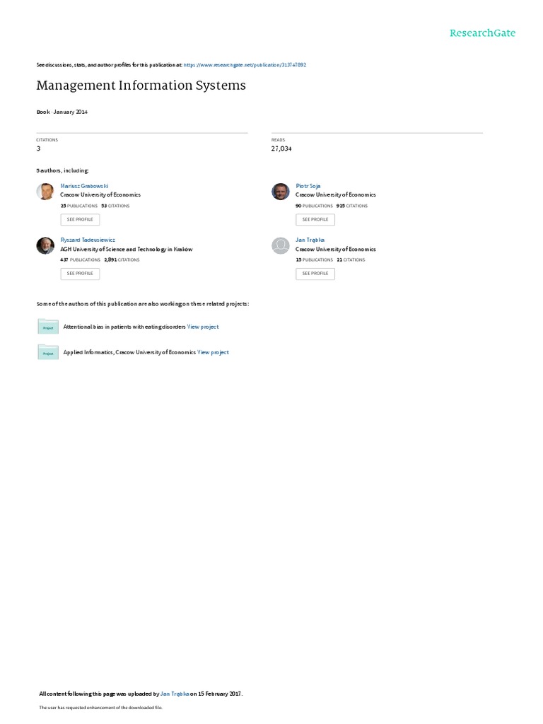 Management Information Systems | PDF | Information | System