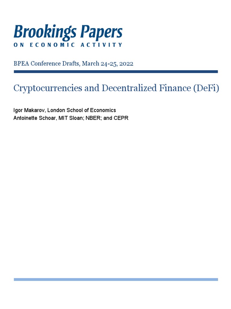 SP22 BPEA MakarovSchoar Conf-Draft | PDF | Cryptocurrency | Bitcoin