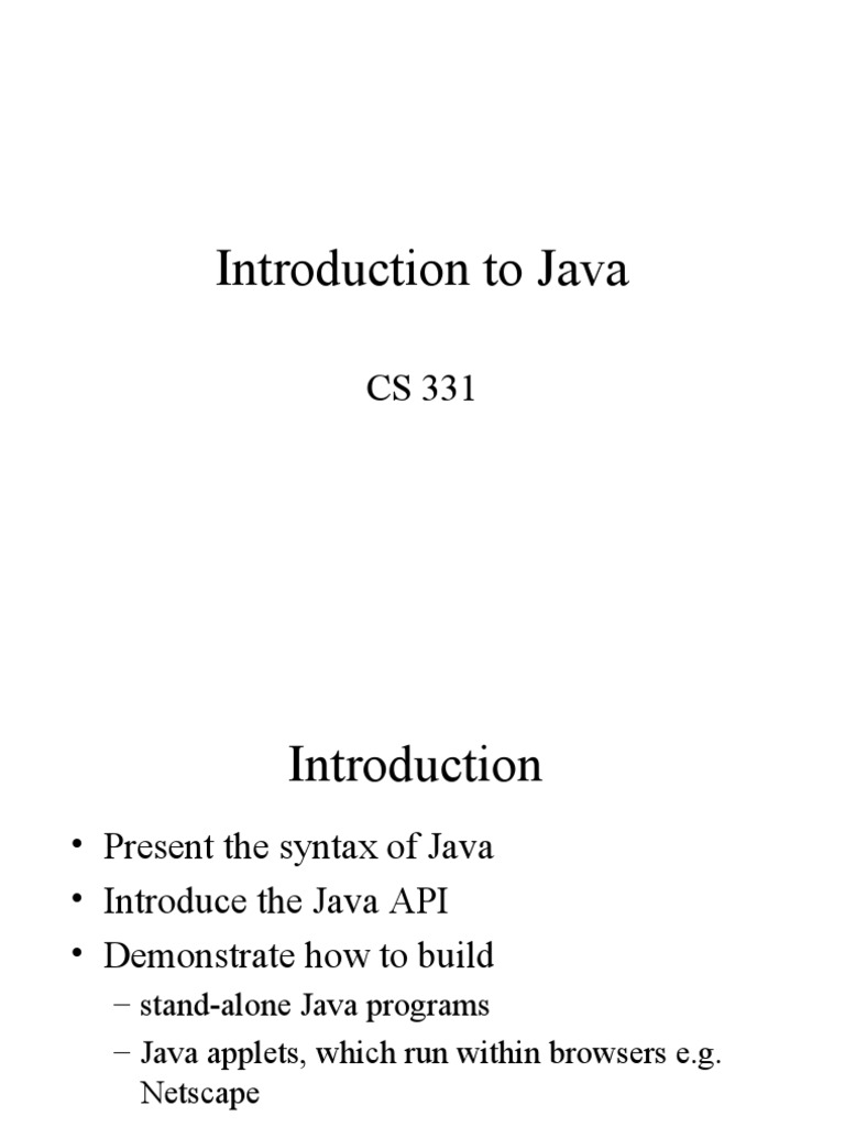 Java 01 Pdf Class Computer Programming Java Programming Language