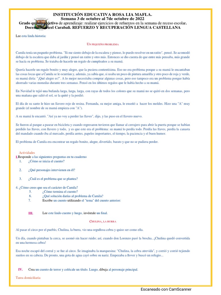 Quinto Lenguaje Semana Del 3 Al 7 de Octubre de 2022 Actividad de ...