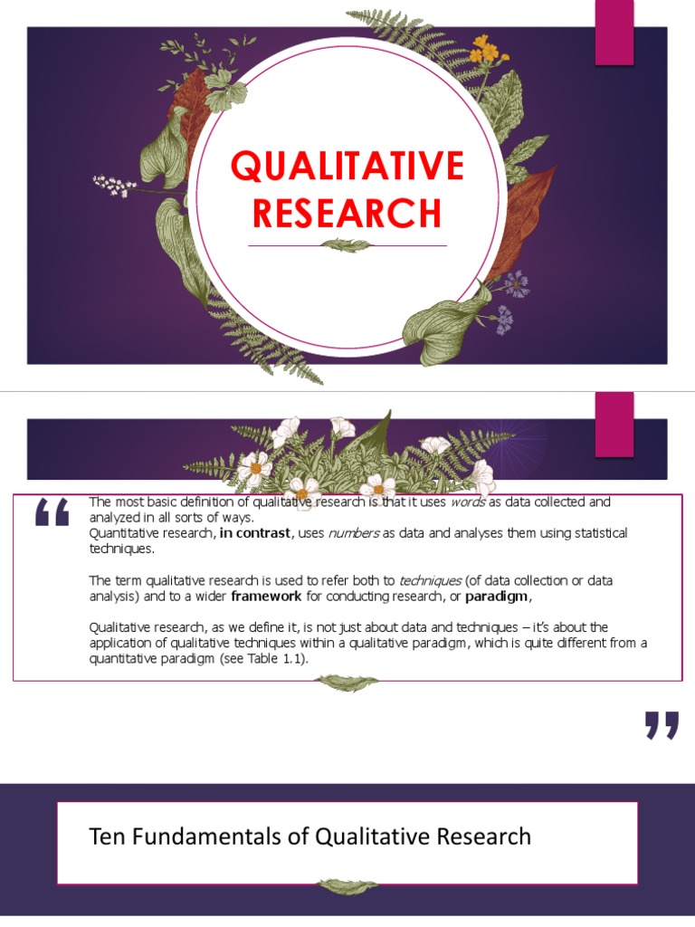 Qualitative RMC | PDF | Hypothesis | Qualitative Research