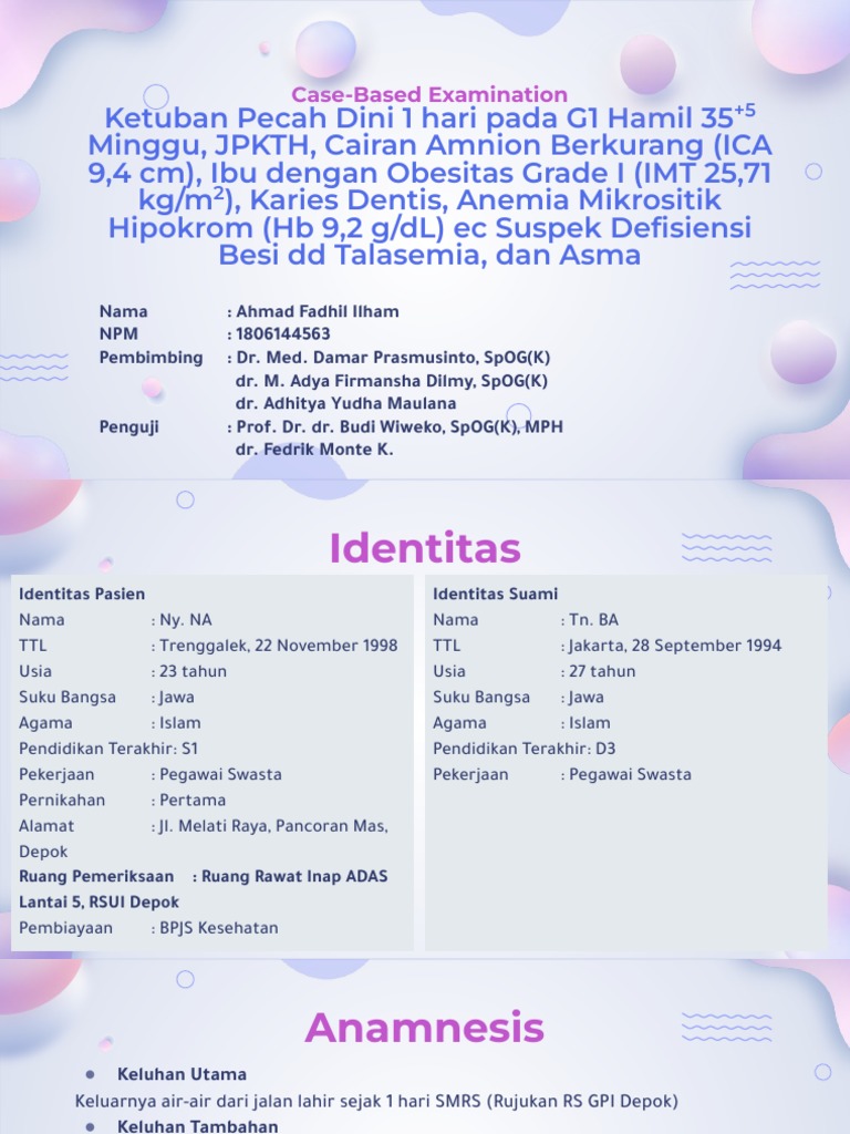 Case-Based Examination - Ahmad Fadhil Ilham | PDF