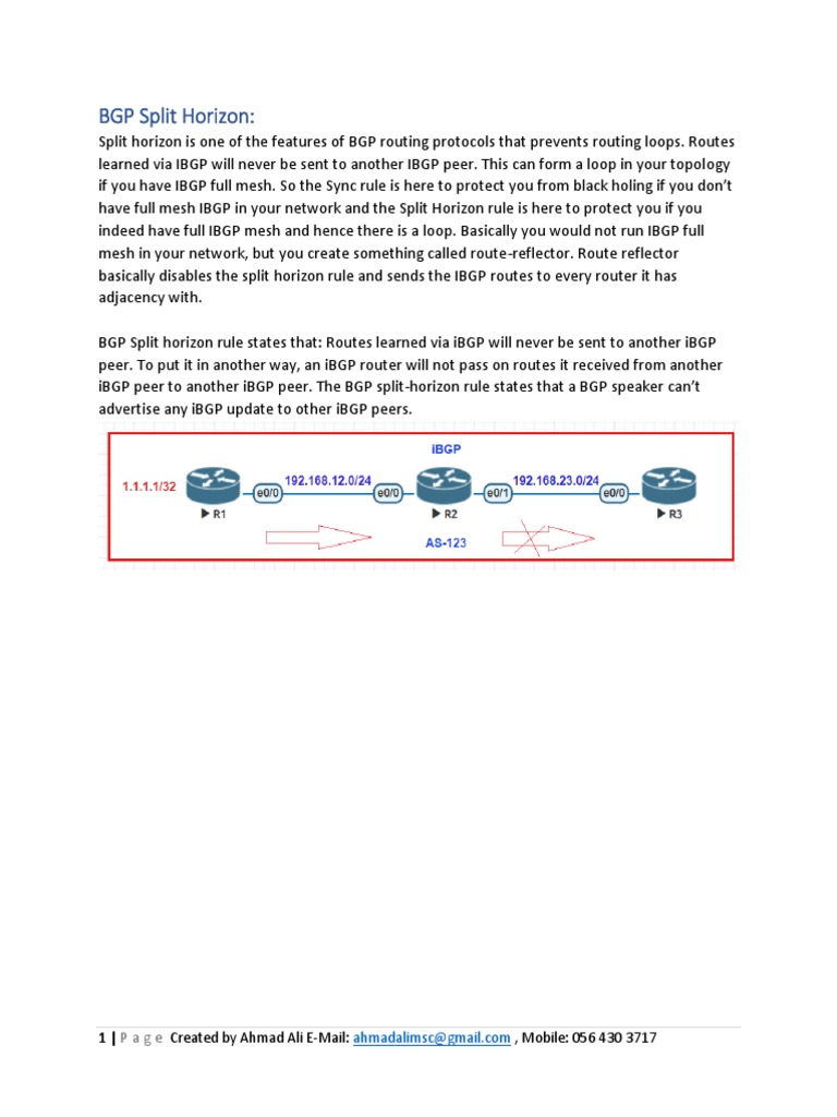 28-BGP Split Horizon | PDF | Routing | Internet