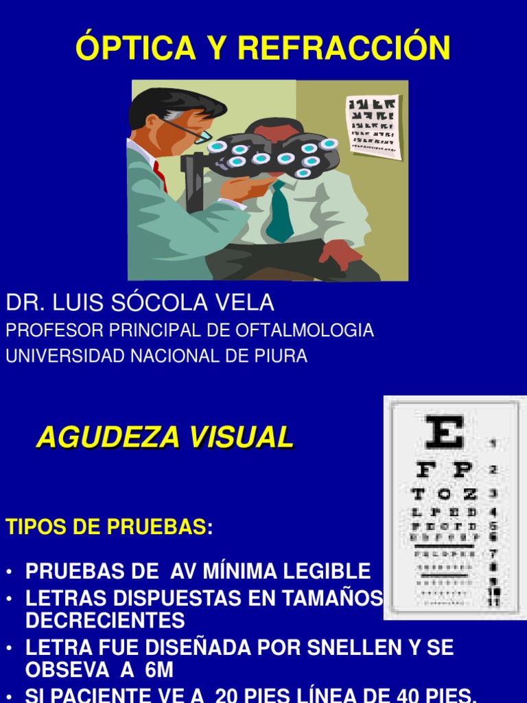 Optica y Refraccion-Dr Socola | PDF | Miopía | Ojo humano