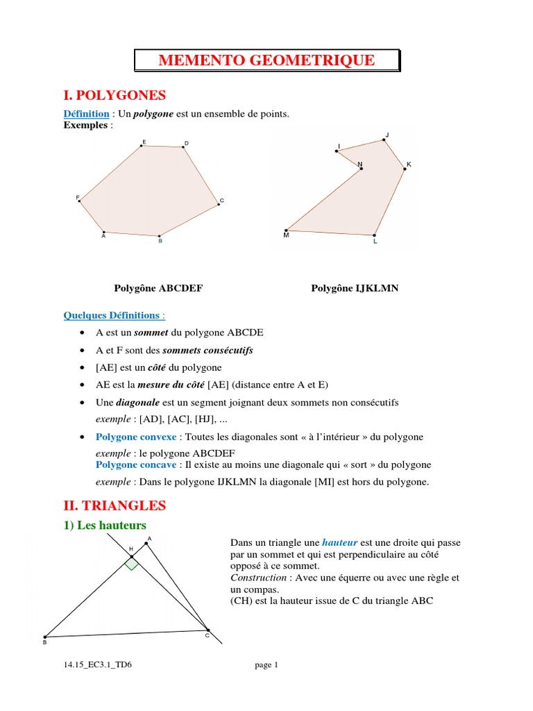 Propriétés des triangles et polygones | PDF | Triangle | Polygone