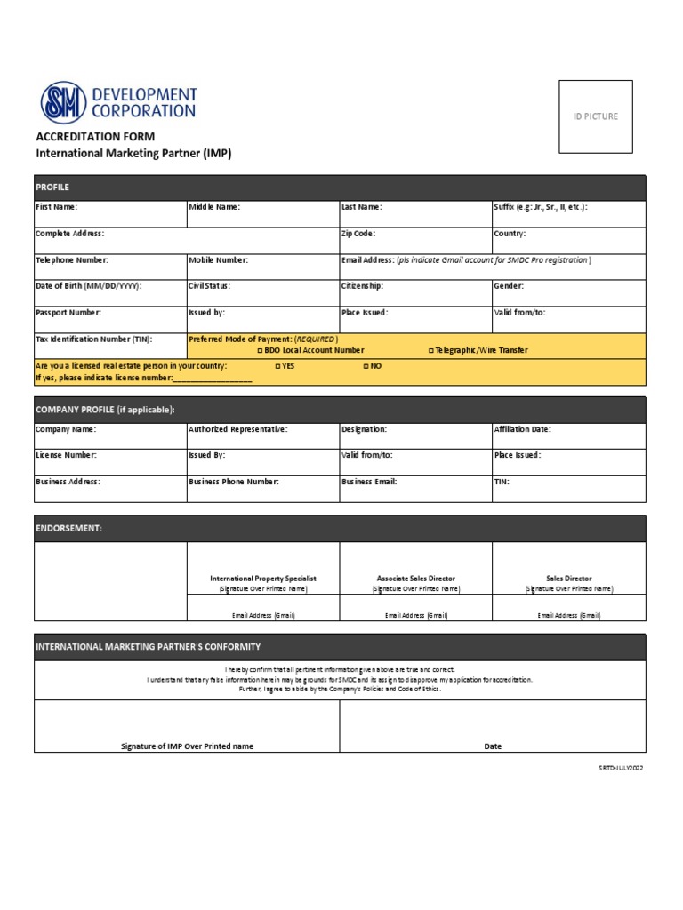 Imp Fillable Form As of June 2022 v1 | PDF | Prices | Tax Refund