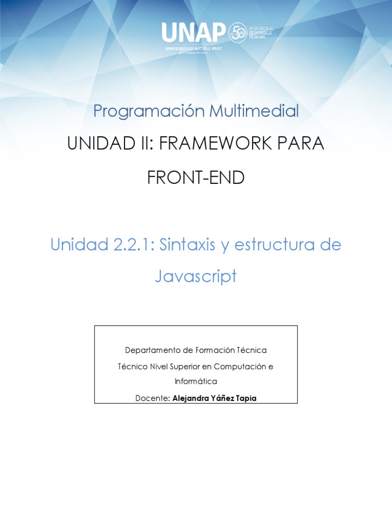 Sintaxis y Estructura de Javascript II | PDF | Lenguaje de programación | Estructura de datos de ...