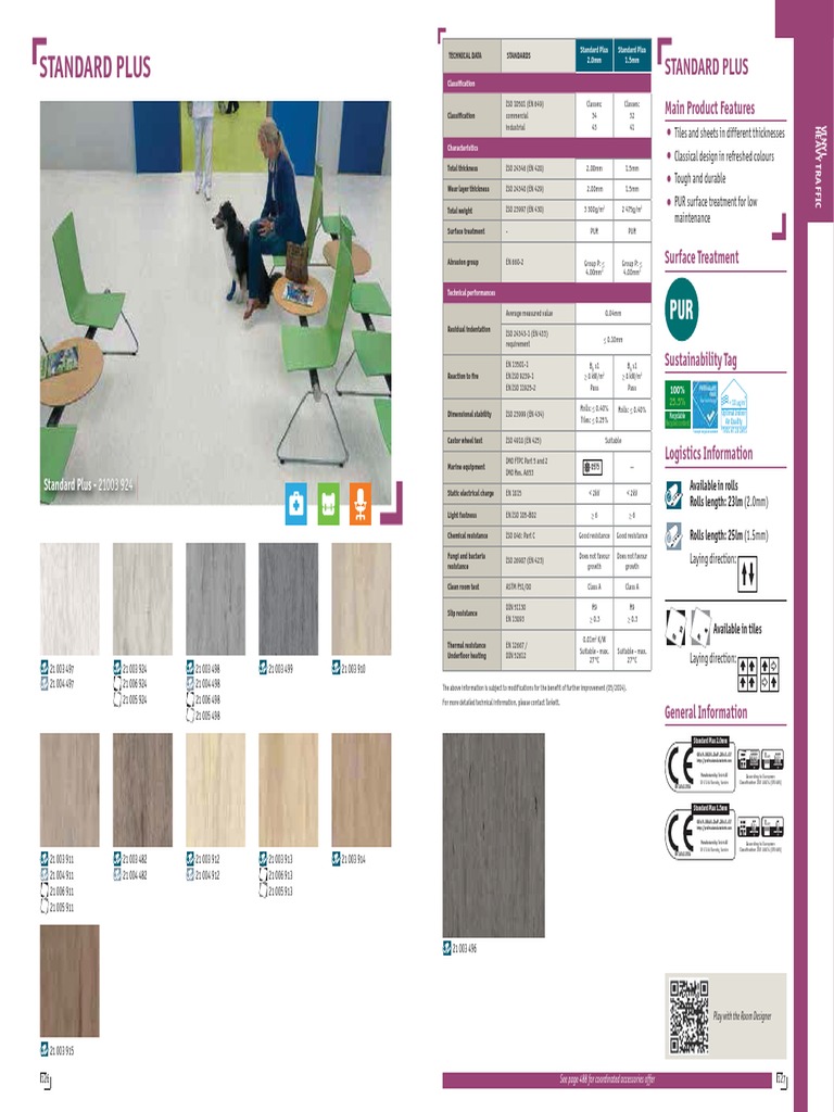 Tarkett Standard Plus Vinyl Flooring | PDF | Polyvinyl Chloride | Materials