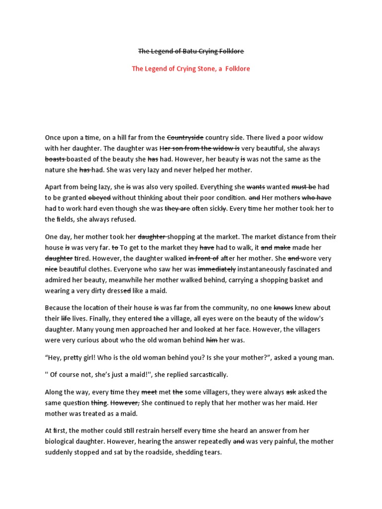 The Legend of Batu Crying Folklore: A Story about a Disobedient ...