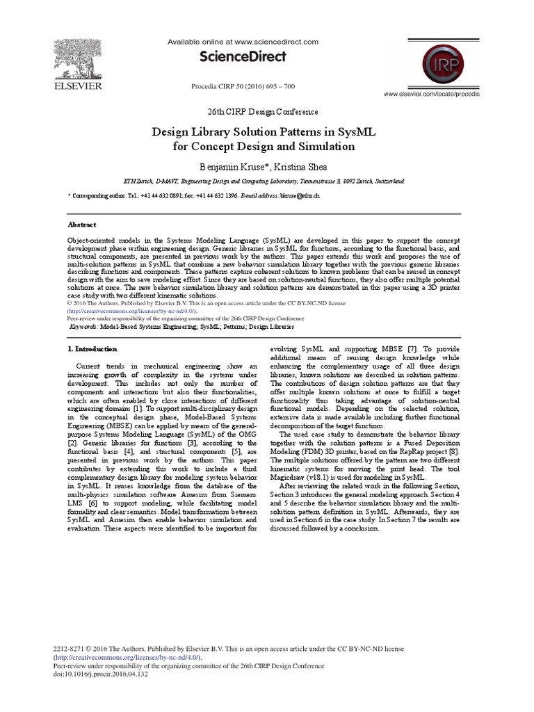 Design Library Solution Patterns In Sysml For Conc Pdf Conceptual