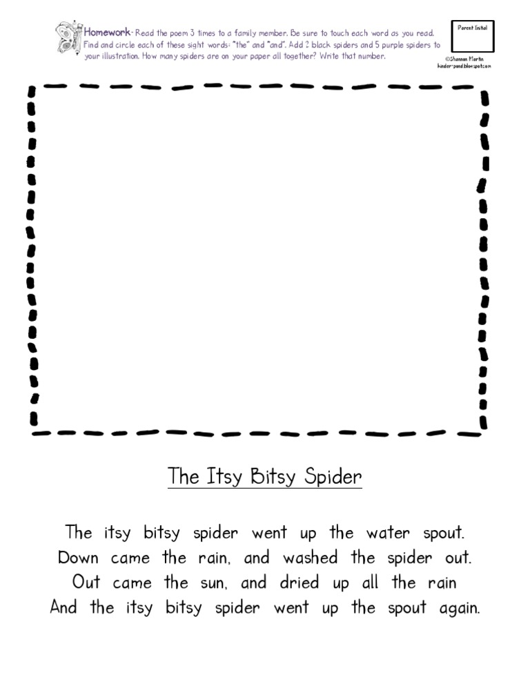 The Itsy Bitsy Spider | PDF
