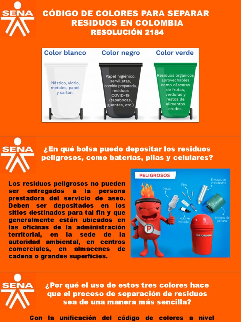 Codigo de Colores | PDF | Residuos | Entorno natural