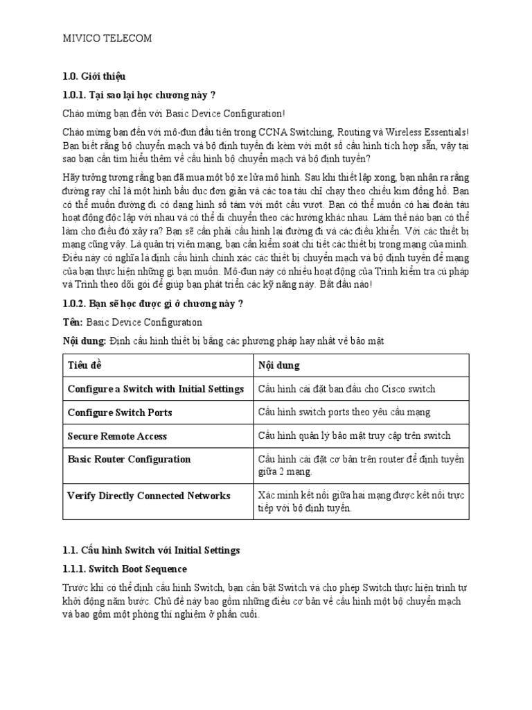 Module 1 Basic Device Configuration Pdf