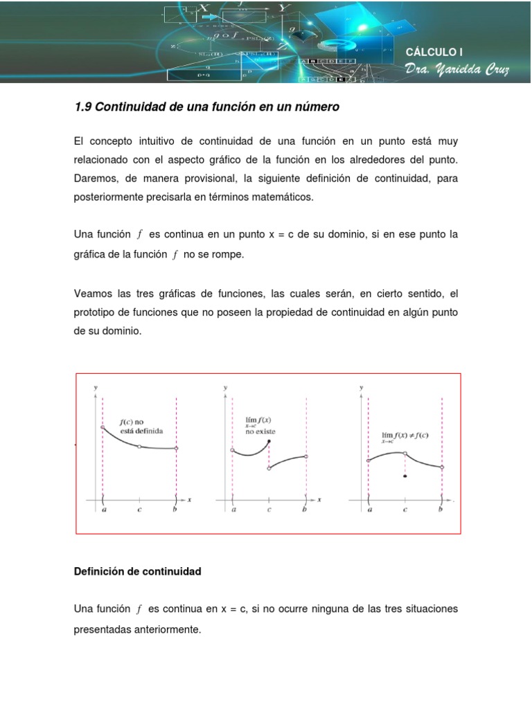 6 - Continuidad de Una Funcion | PDF | Función continua | Función (Matemáticas)