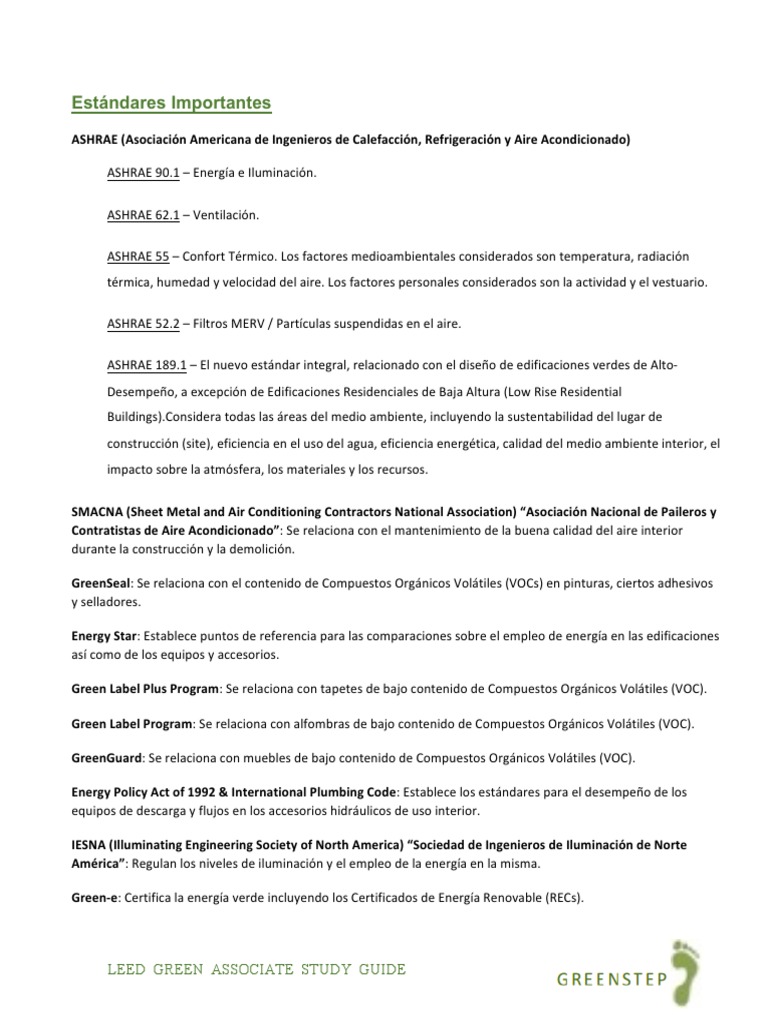 GreenStep Guide LEED Green Associate | PDF | Agua | Energía solar