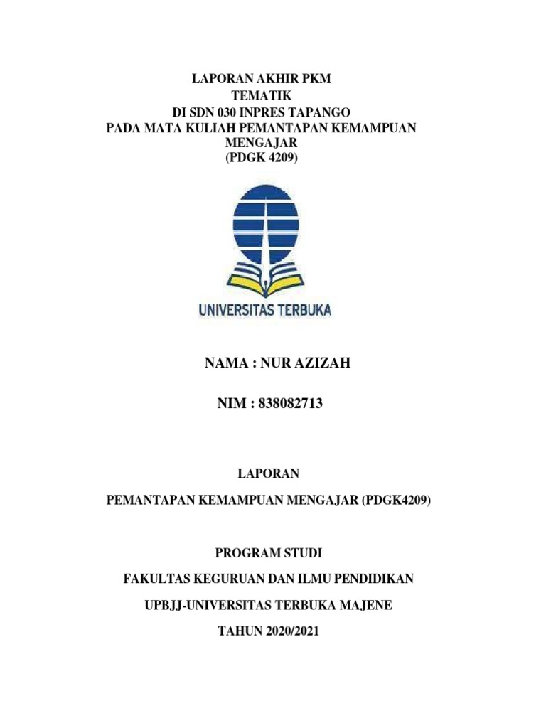 NUR AZIZAH LAPORAN PKM GOOD Contoh | PDF