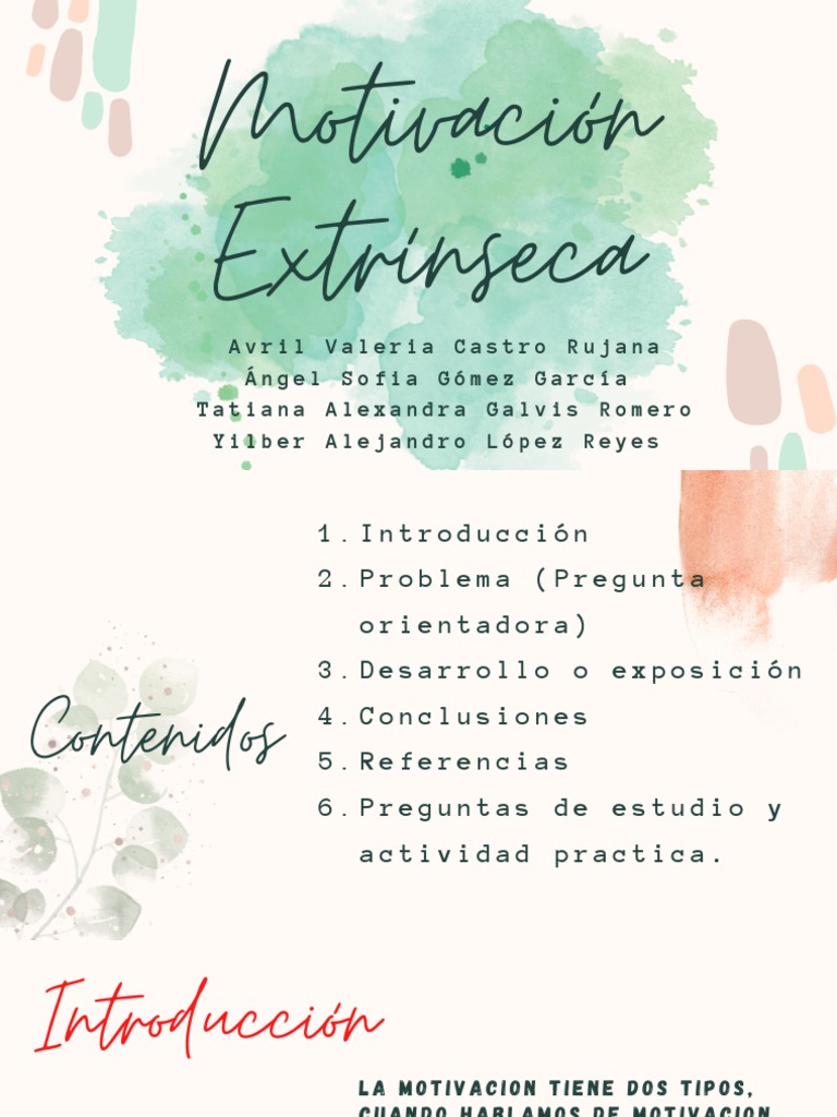 Motivación Extrínseca | PDF | Motivación | Motivacional