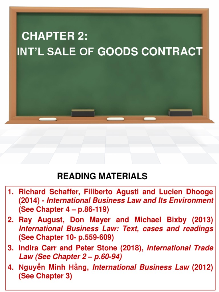 International Sale of Goods Contracts | PDF | Offer And Acceptance | Prices