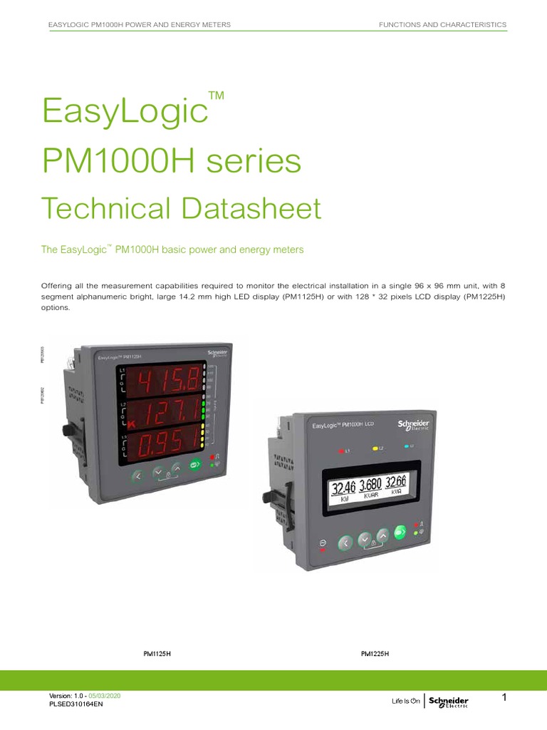 Schneider DPM Pm1125h | PDF | Liquid Crystal Display | Physical Quantities