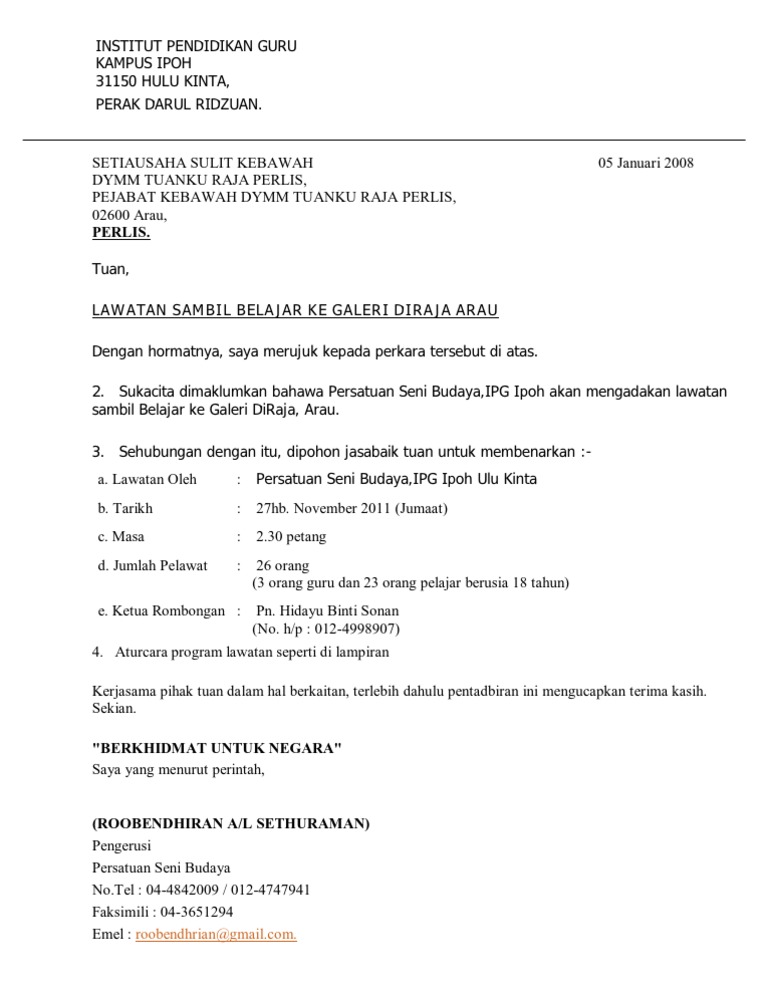 Surat Rasmi | PDF