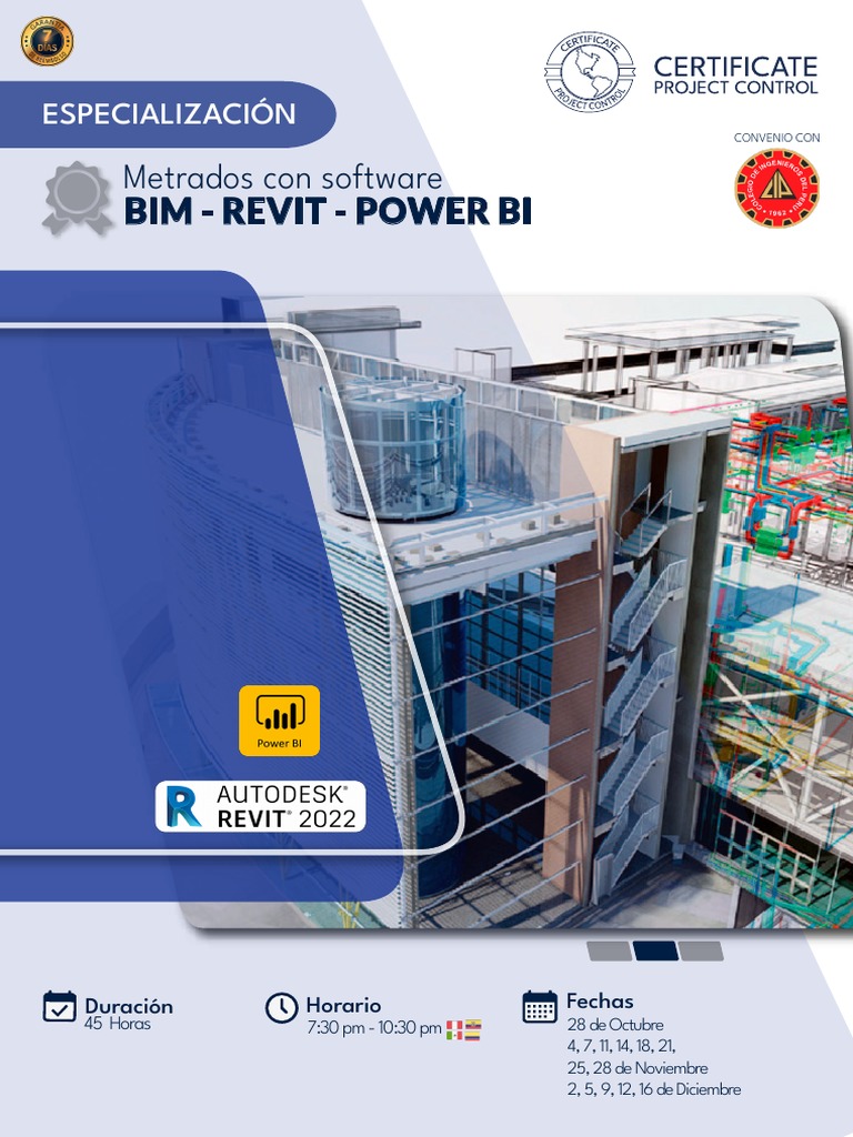 Brochure Metrados Con Software BIM REVIT POWER BI | PDF | Autodesk ...