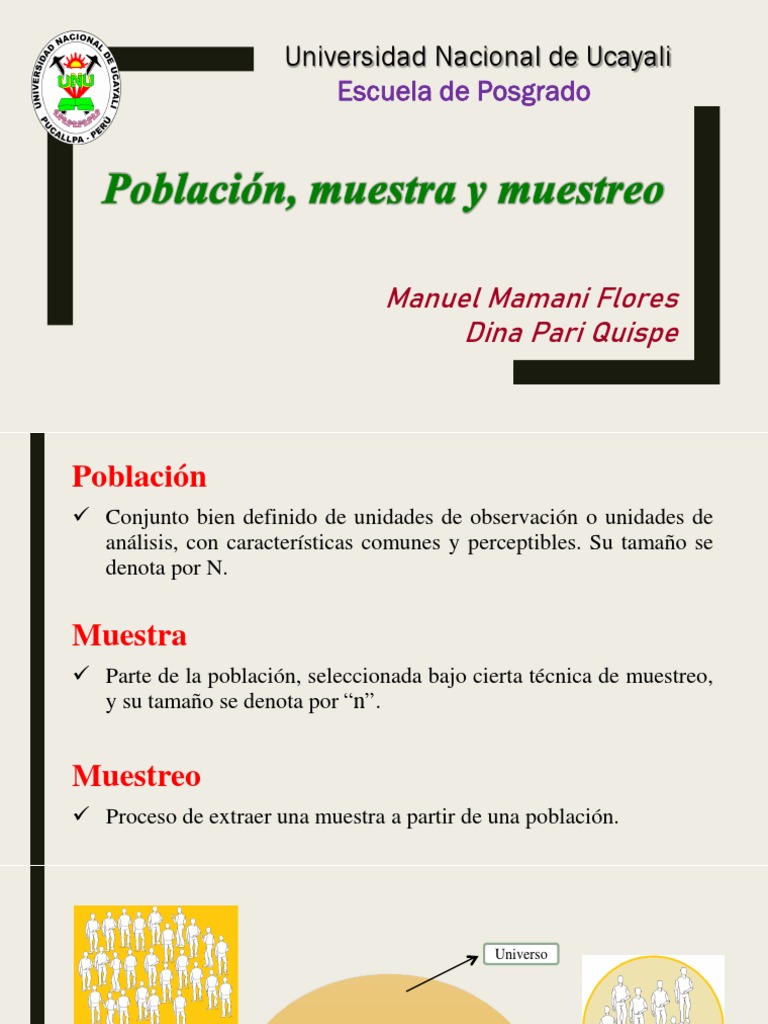 8 Población y Muestra | PDF | Muestreo (Estadísticas) | Probabilidad