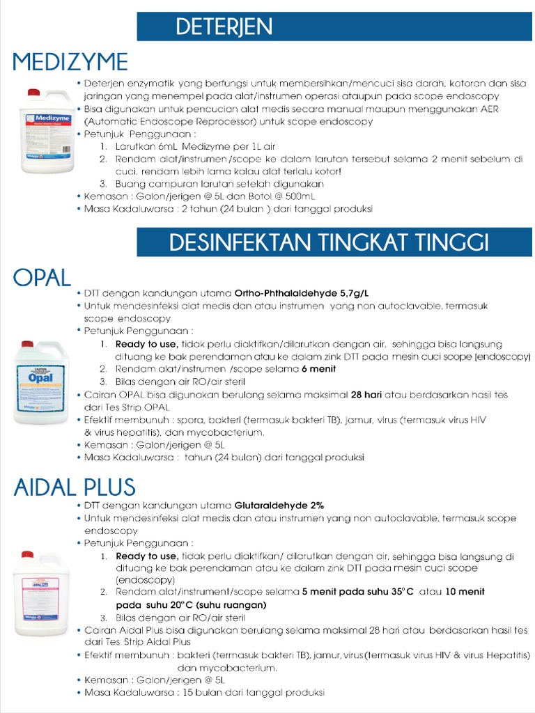 Brosur OPAL, Aidal Plus Dan Medizyme | PDF