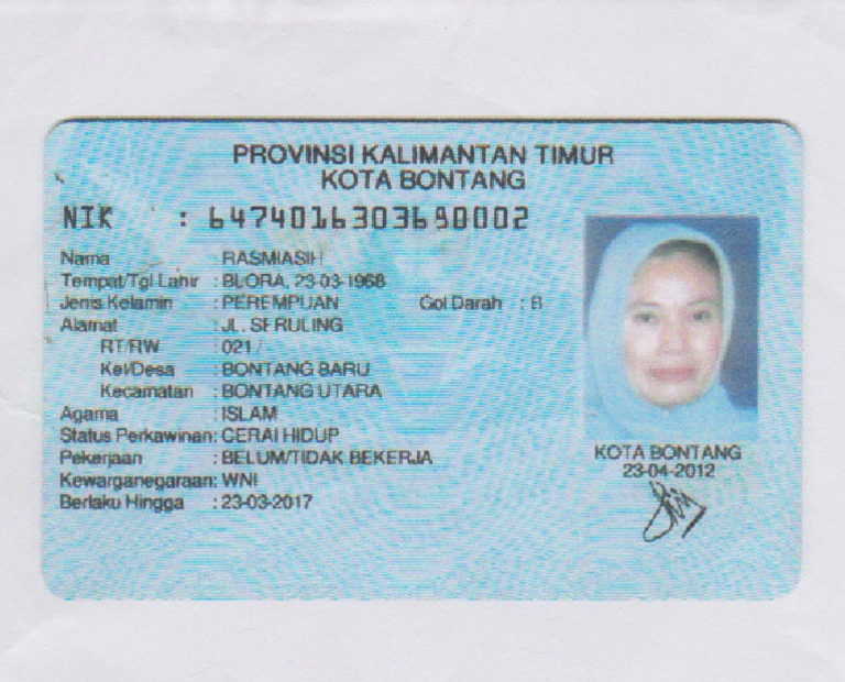 KTP Rasmiasih | PDF