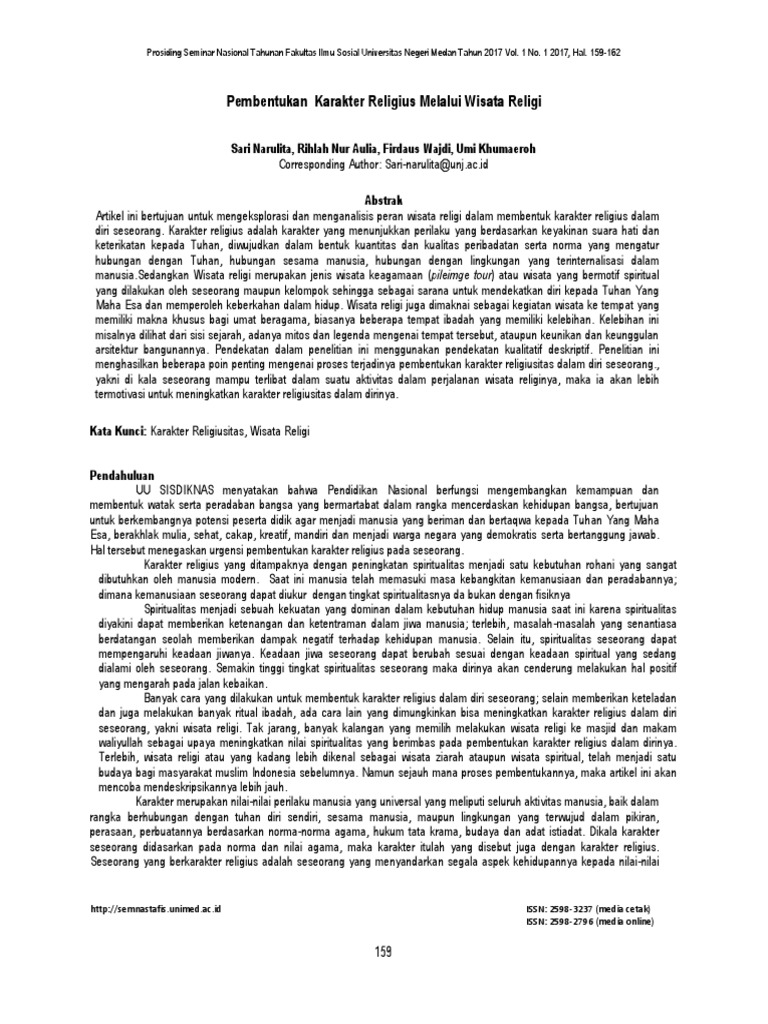 Wisata Religi: Pembentuk Karakter Religius | PDF | Agama & Spiritualitas