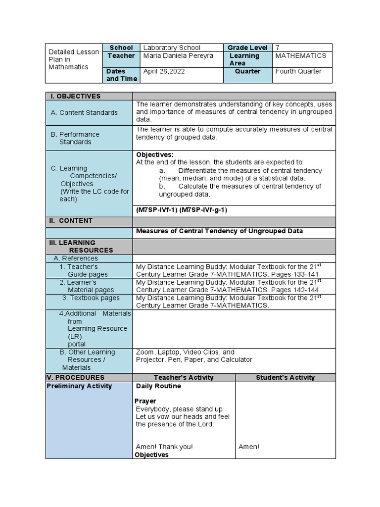 Ungrouped Data Pdf Mode Statistics Mean