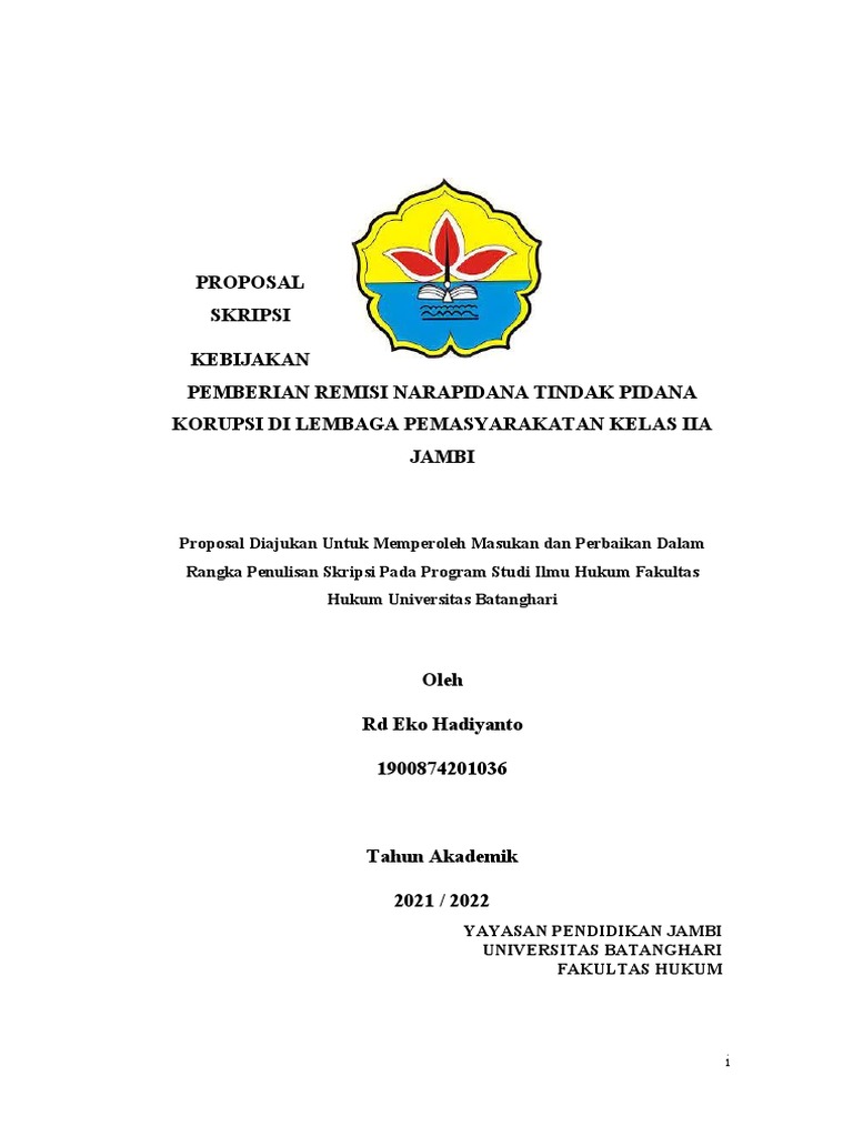 Proposal Skripsi Raden Eko | PDF
