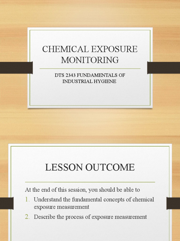 Understanding Chemical Exposure Monitoring: Key Concepts and Sampling ...