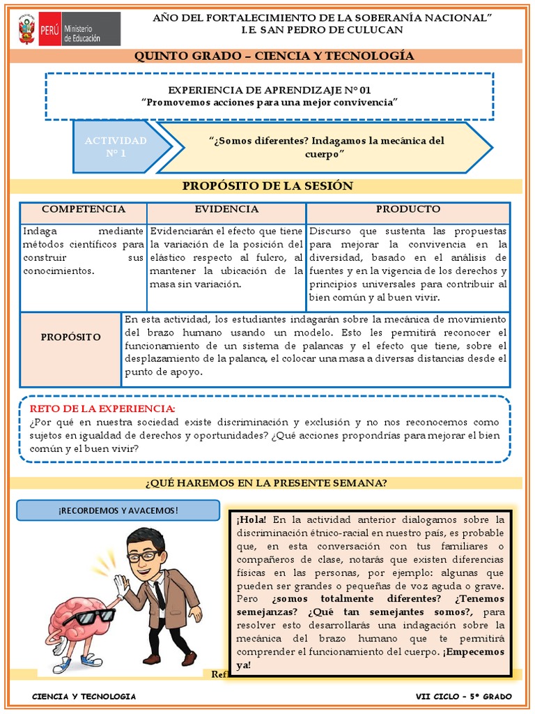 (5to) 1 Actividad de Cyt #01 | PDF | Palanca