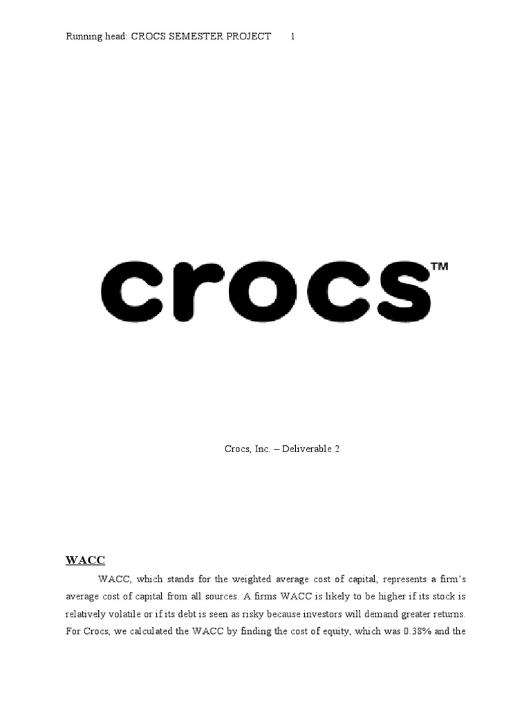 Crocs | PDF | Free Cash Flow | Cost Of Capital