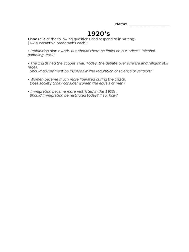 Exploring 1920s Social Issues | PDF | The United States | Economies