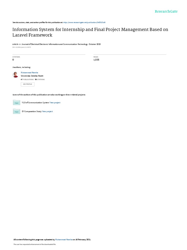 Information System For Internship and Final Projec | PDF | Information System | System